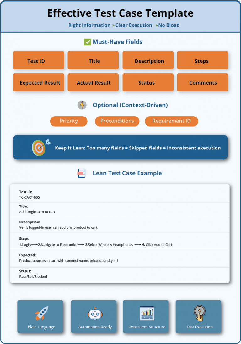 Test Case Template for Software Testing (Excel & AI Guide)